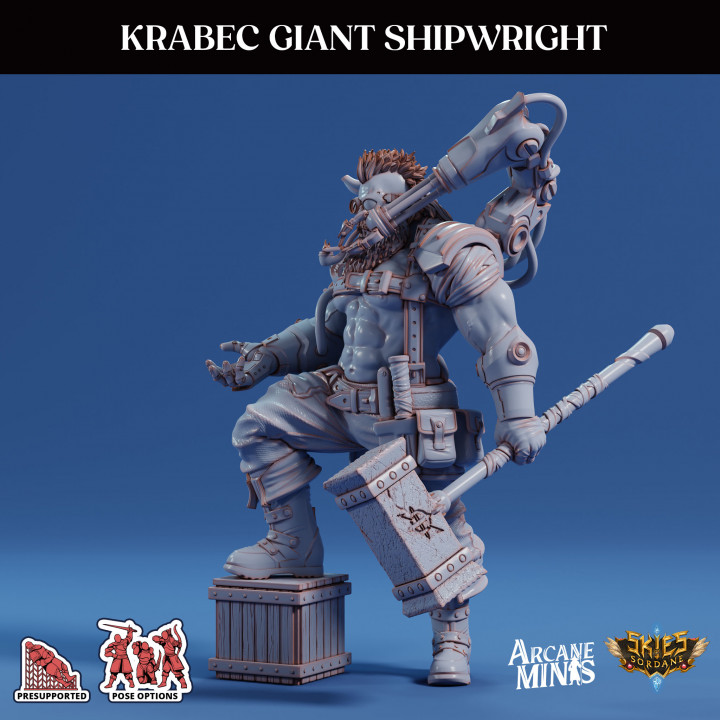 3D Printable Krabec Giant Shipwright by Sordane Publishing