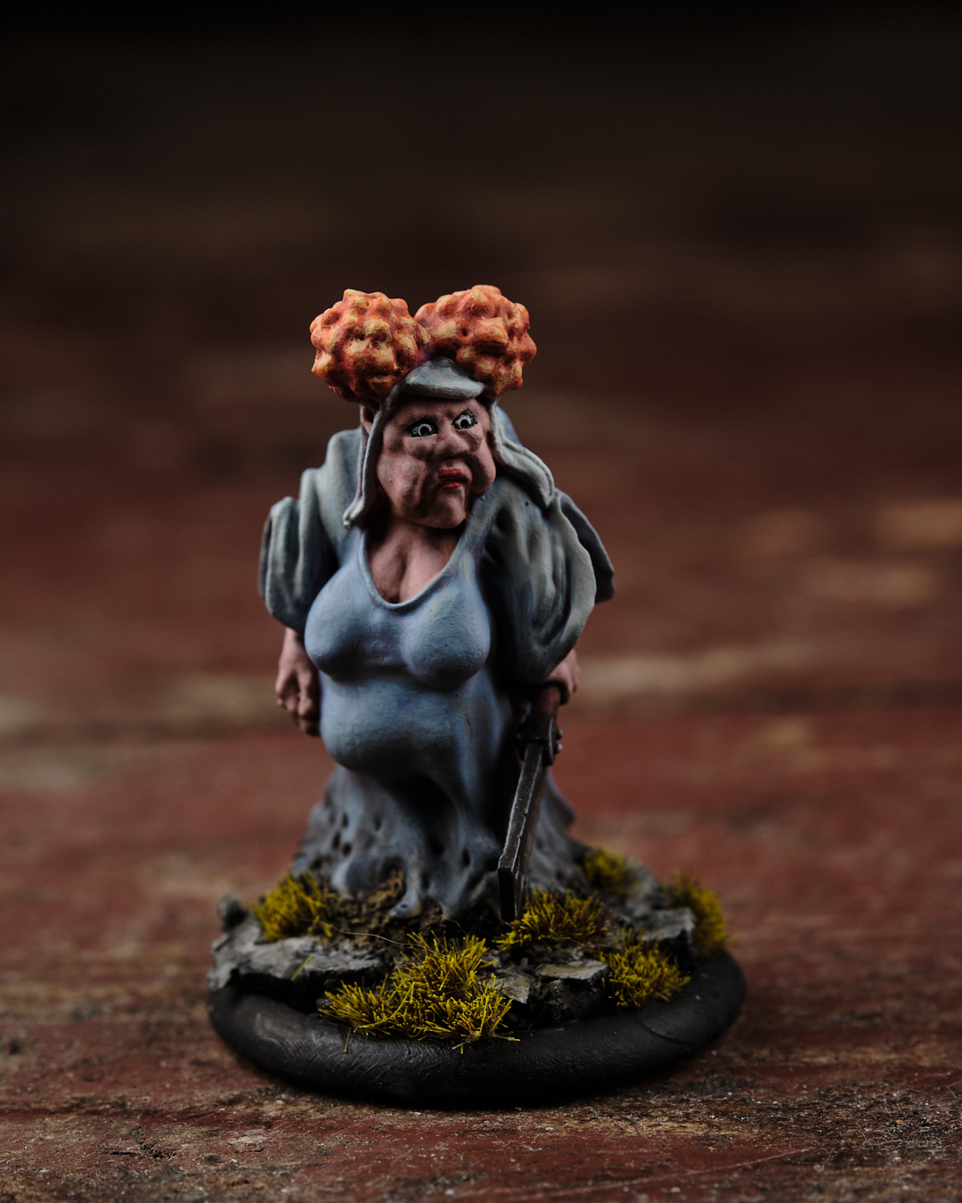 3D Printable Gertrude - Old Lady With a Cleaver by Knucklebones Miniatures
