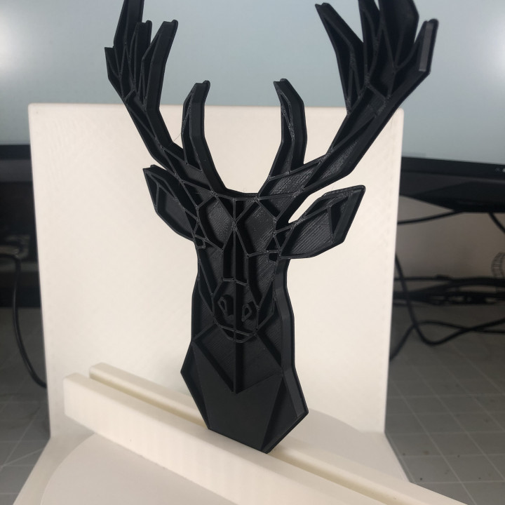 3D Printable 3D Printed Deer Wall Art by Ethan Montgomery