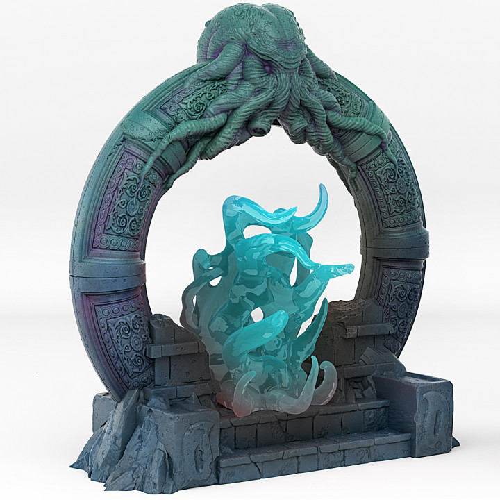 3D Printable CTHULHU'S PORTAL WITH ITS TENTACLE EFFECT by Fantastic ...