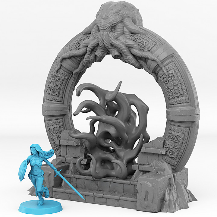 3D Printable CTHULHU'S PORTAL WITH ITS TENTACLE EFFECT by Fantastic ...