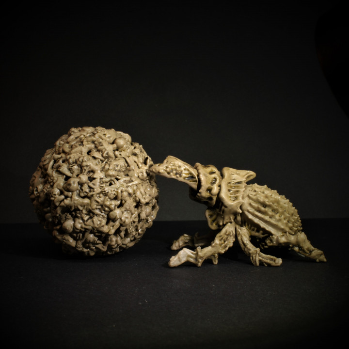 3D Printable Death Beetle and Undead Ball by Knucklebones Miniatures