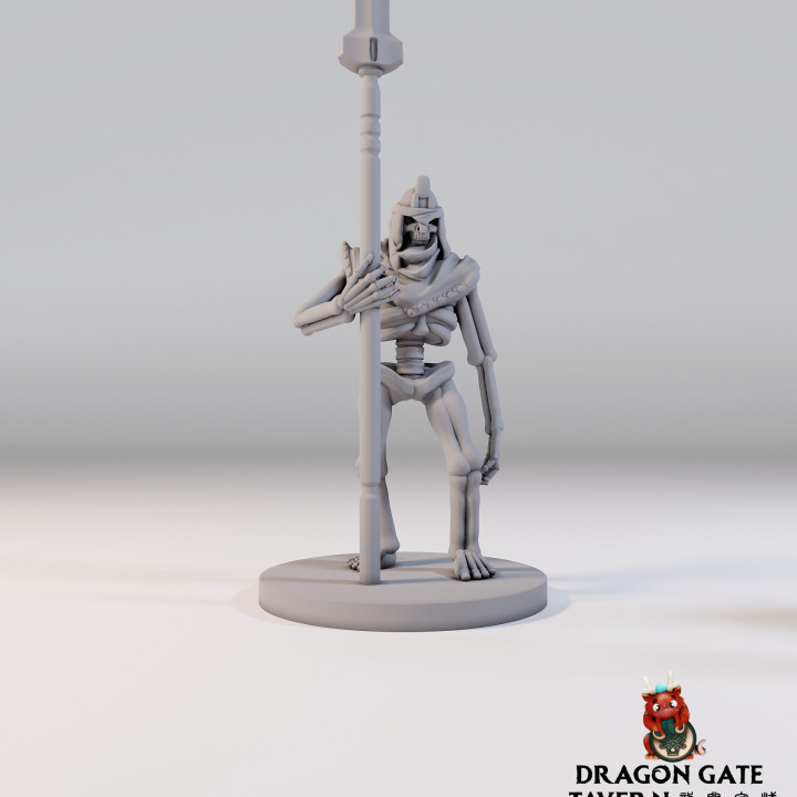 3D Printable Obsidian Skeleton guards by Dragon Gate Tavern