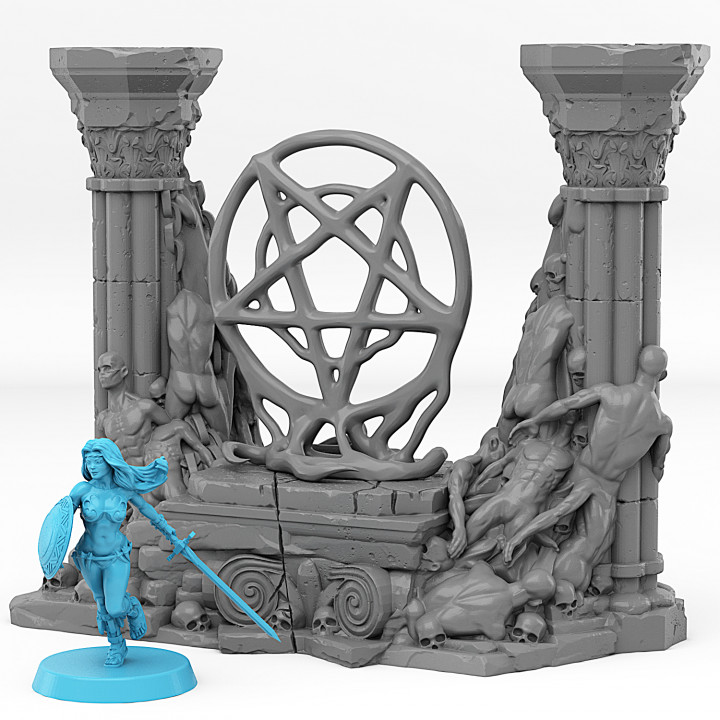 3D Printable HELL PORTAL WITH ITS PENTACLE EFFECT by Fantastic Portals ...