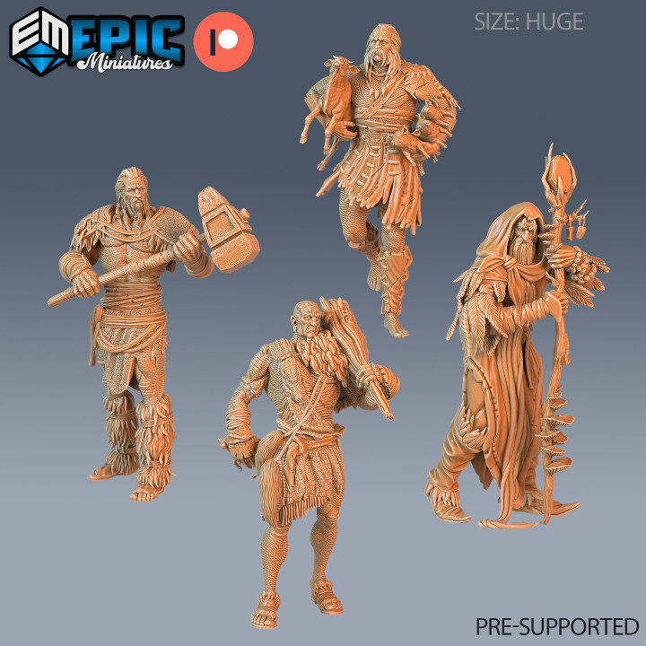 3D Printable Jötunn Giant Tribe Set / Male Arctic Guard / Wildling ...