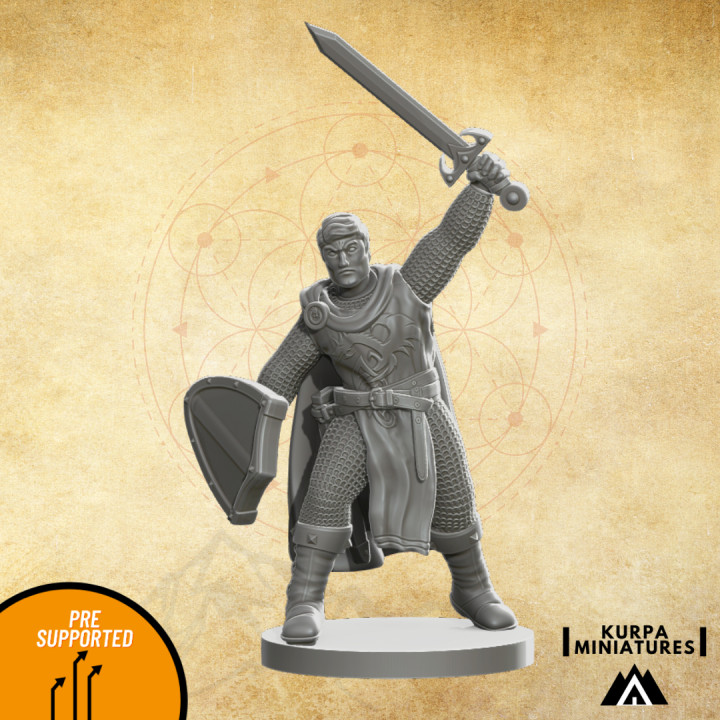 3D Printable Human fighter by Kurpa Miniatures