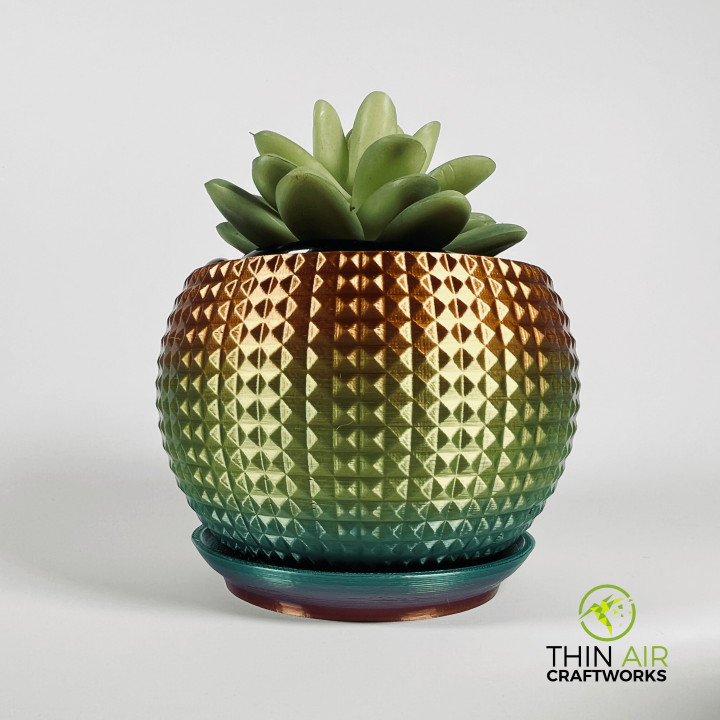 3D Printable Textured Planter Series by Thin Air 3D