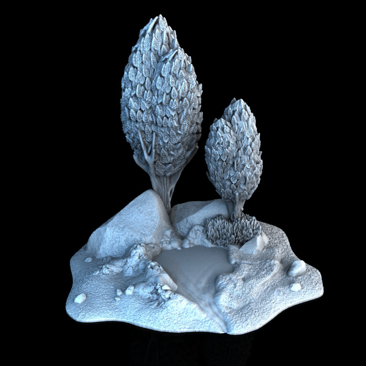 3D Printable Brook - Medieval Town Set by Adrian