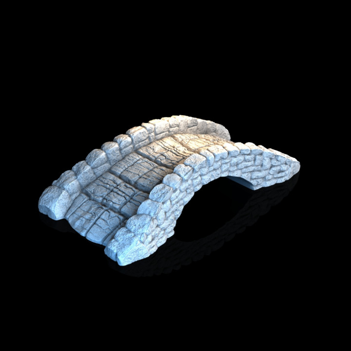 3D Printable Stone Bridge - Medieval Town Set by Adrian