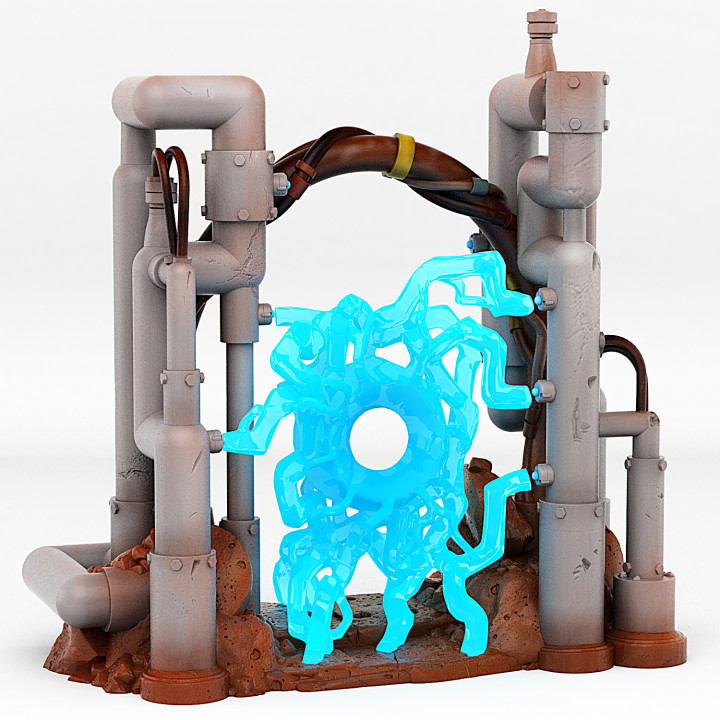 3D Printable MARTIAN PIPES PORTAL WITH ITS ELECTRIC EFFECT by Fantastic ...