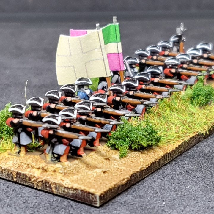 3D Printable 6mm XVIII INFANTRY TRICORN "firing" by CARLOS AMADOR