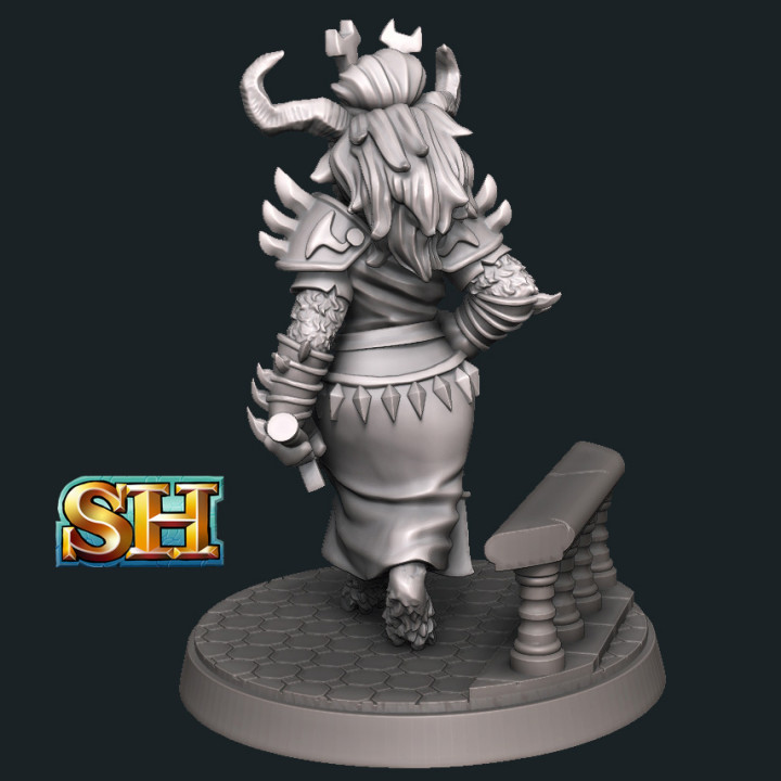 3D Printable Minotuar Necromancer by Stonehaven Miniatures