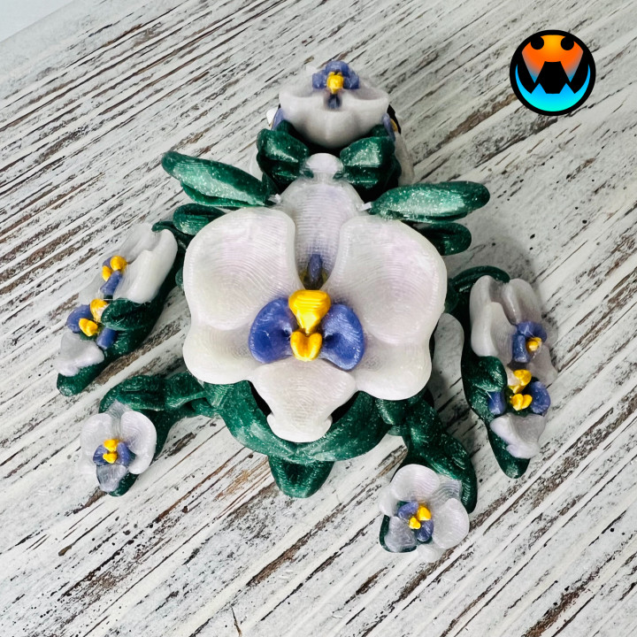 3D Printable Orchid Turtle by Cinderwing3D
