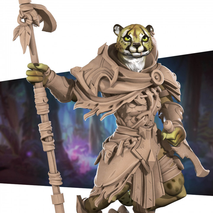 3D Printable Tabaxi Ranger by Bite the Bullet