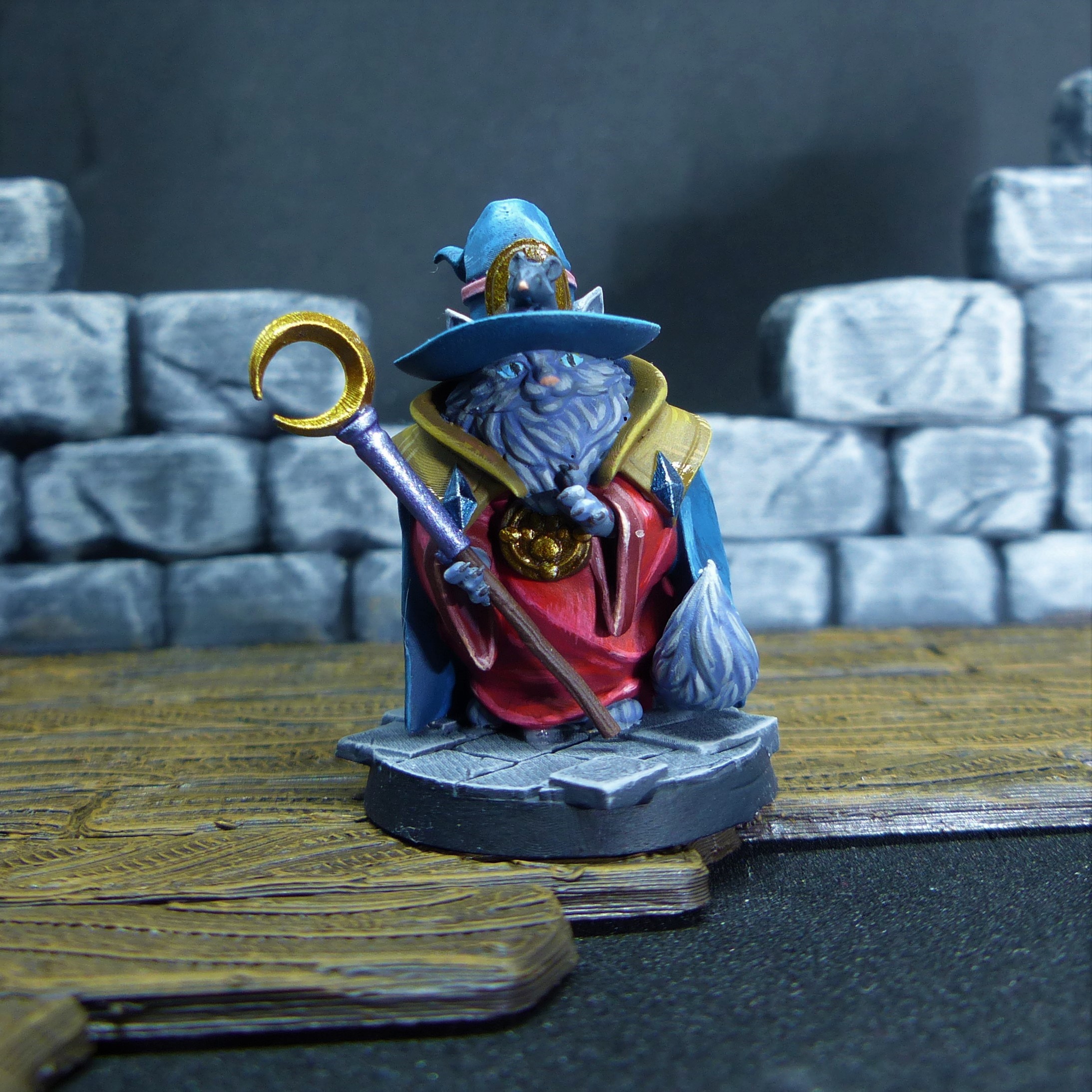 3D Printable Harry, the Cat Wizard by Bite the Bullet