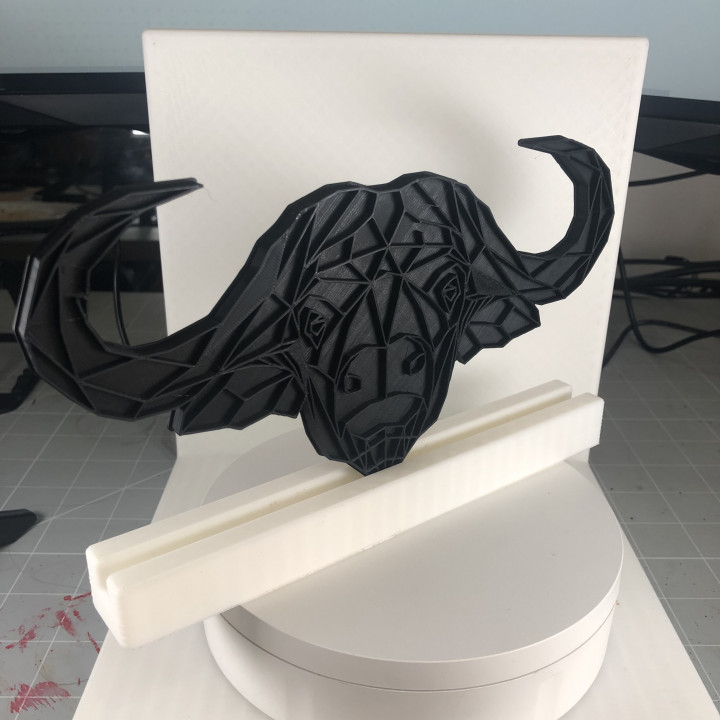 3D Printable Ox Wall Art by Ethan Montgomery