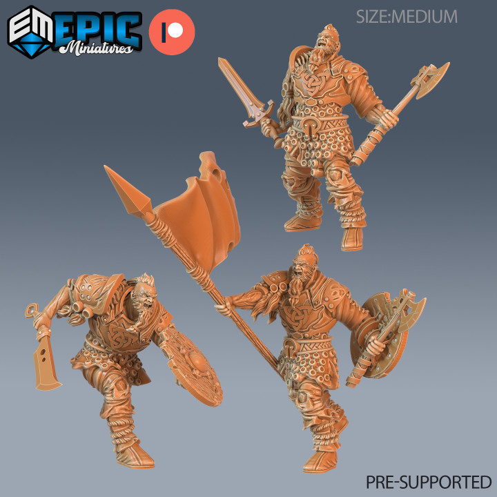 3D Printable Viking Invader Set / Nordic Warrior / Male Norse Raider ...