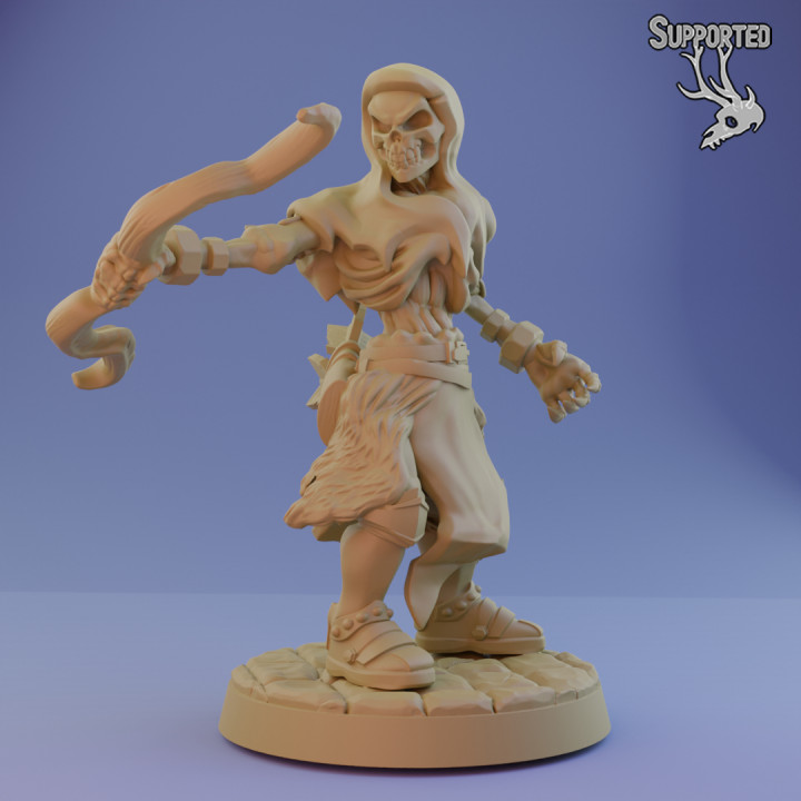 3D Printable Undead Army Skeleton Archer - B by Zio