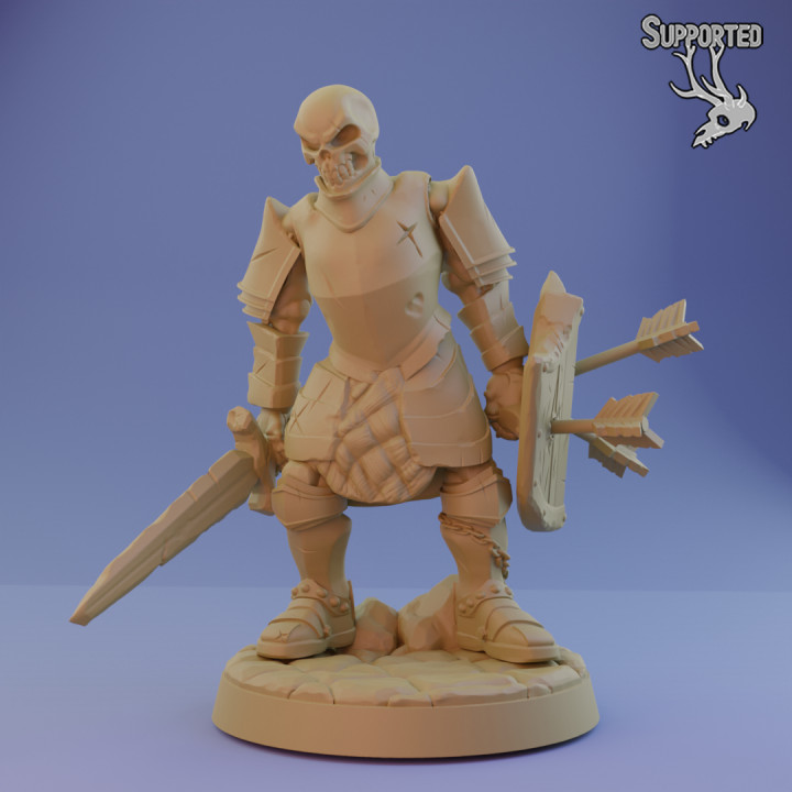 3D Printable Undead Army Skeleton Armored - A by Zio