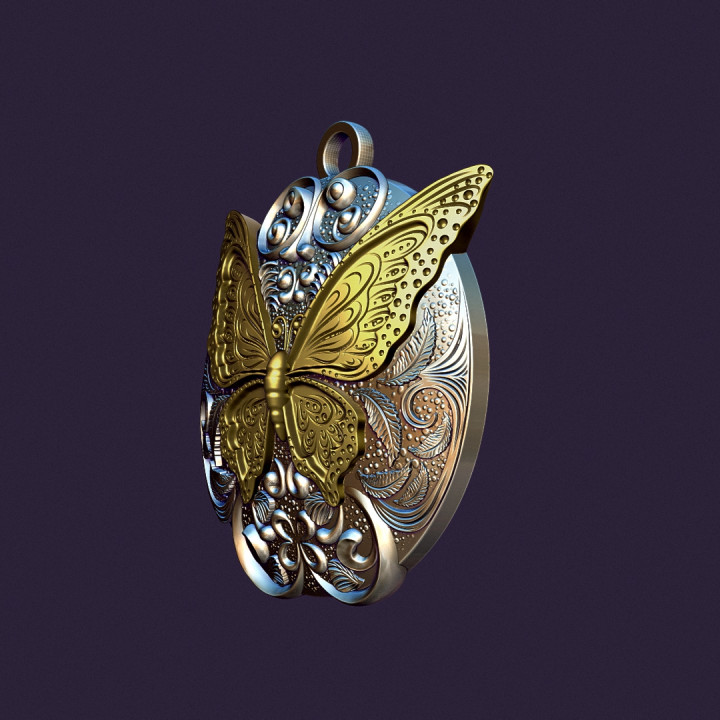 3D Printable BUTTERFLY MEDALLION by Viktoriya Kabanova