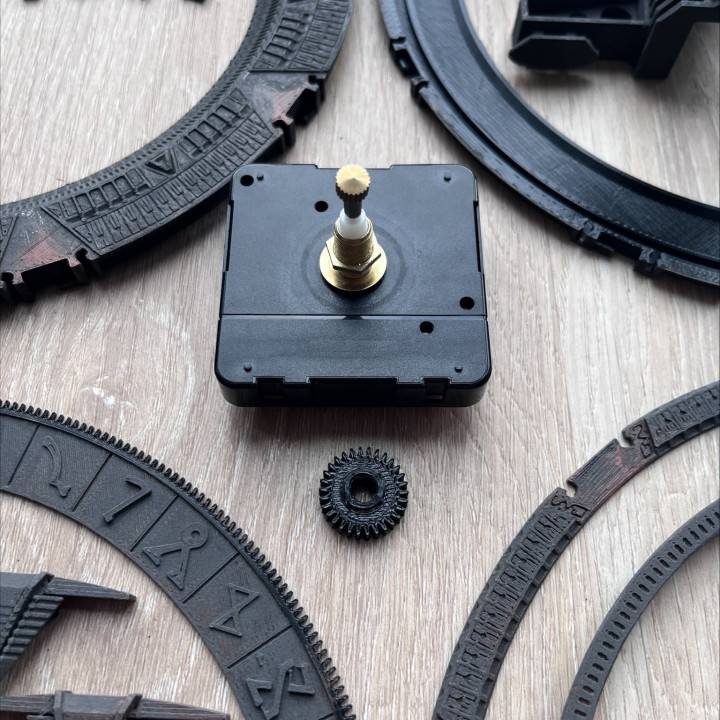 3D Printable Stargate - working clock by Tomasz
