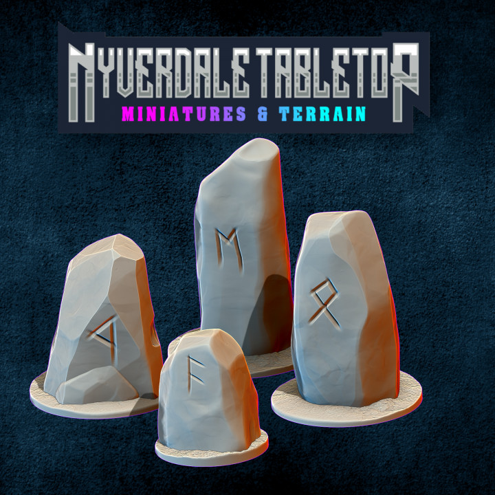 3D Printable Runestones Scatter Terrain by Nyverdale Tabletop
