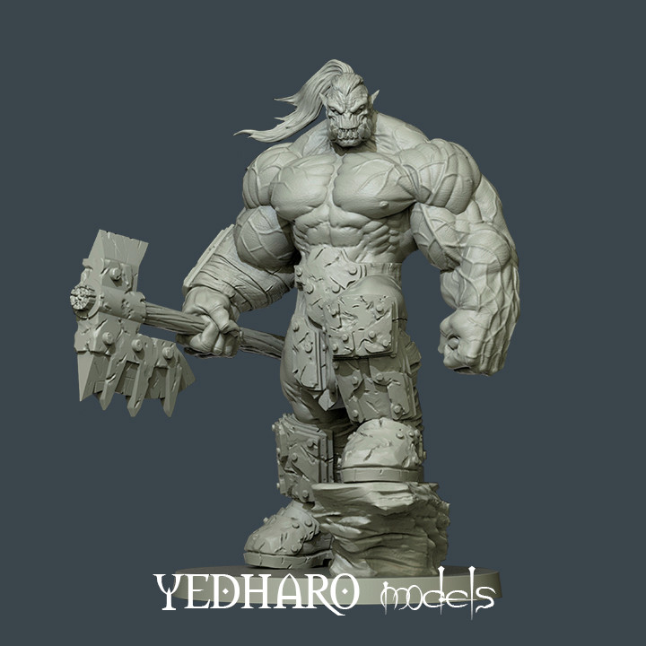 3D Printable Orc Champion by Yedharo Models SL