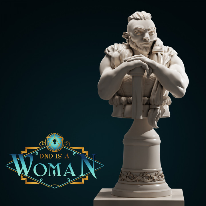 3D Printable Dwarf Barbarian - Thurronye - Bust by DnD is a Woman