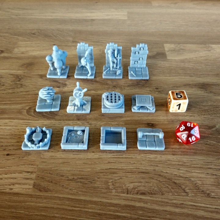 3D Printable Traps for use with DnD / TTRPG / HeroQuest Board Game etc ...