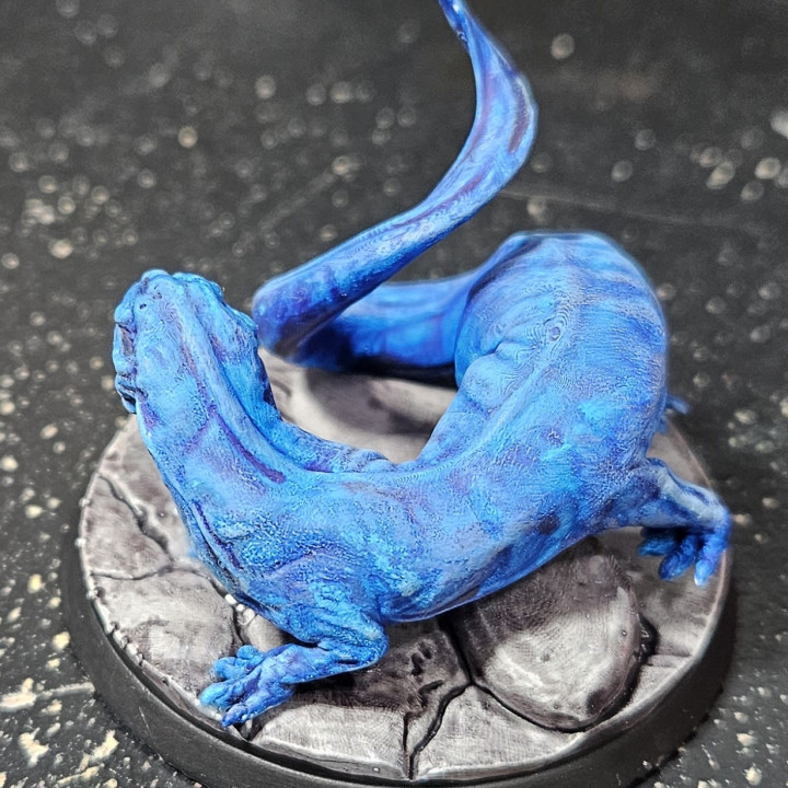 3D Print of Frost Salamander - Tabletop Miniature (Pre-Supported) by ...