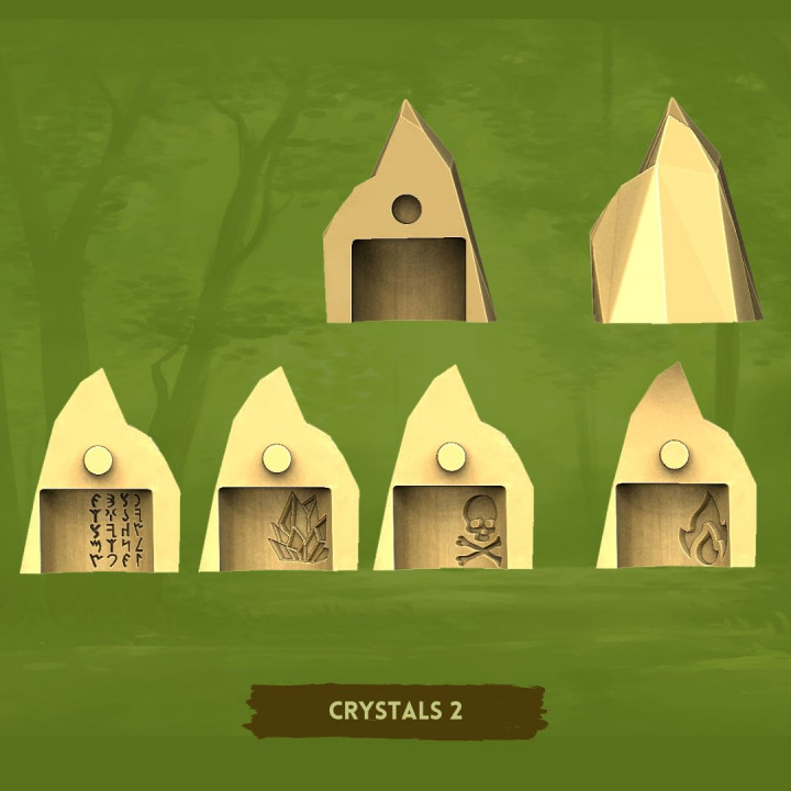 3D Printable Crystals Set 2 by MiniaturesCraze