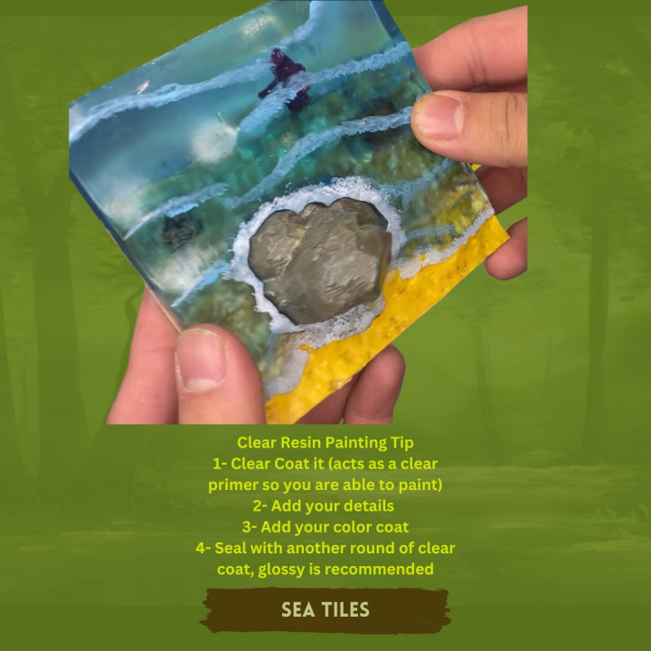 3D Printable Sea Tiles - Translucent / See Through by MiniaturesCraze