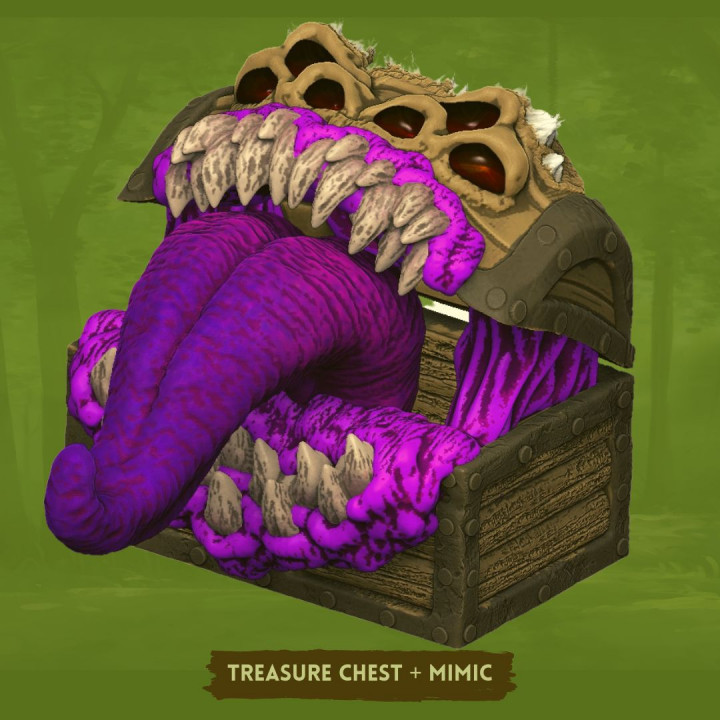 3D Printable Transforming Mimic Chest by MiniaturesCraze