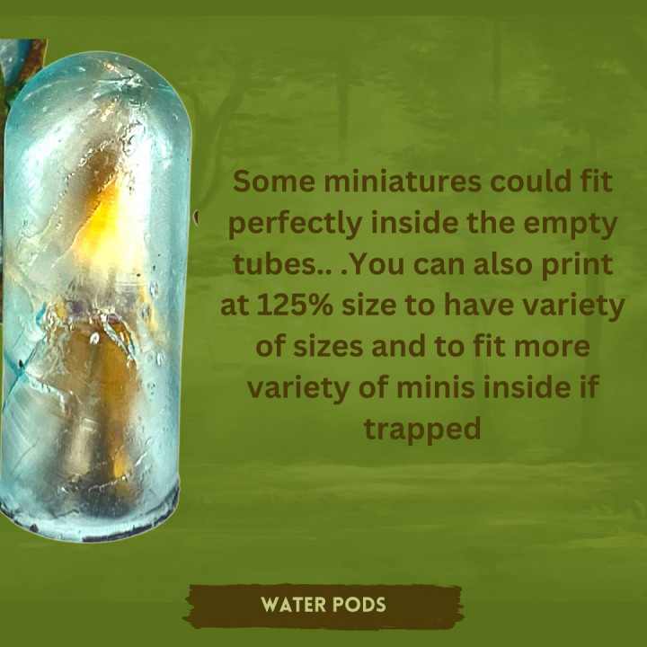 3D Printable Water Pods / Prisons by MiniaturesCraze