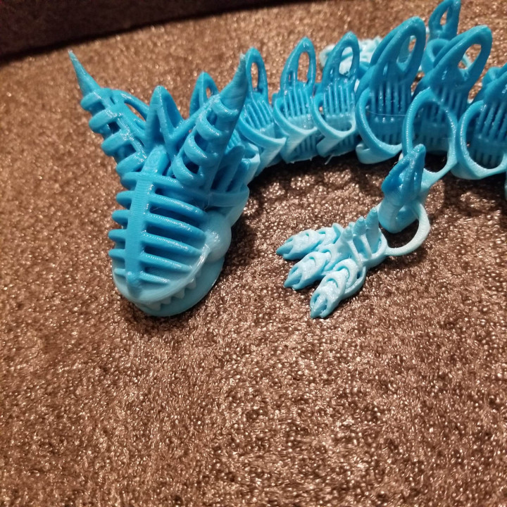 3D Printable Shakaworld3D Horned Rib Dragon by Shakaworld3D