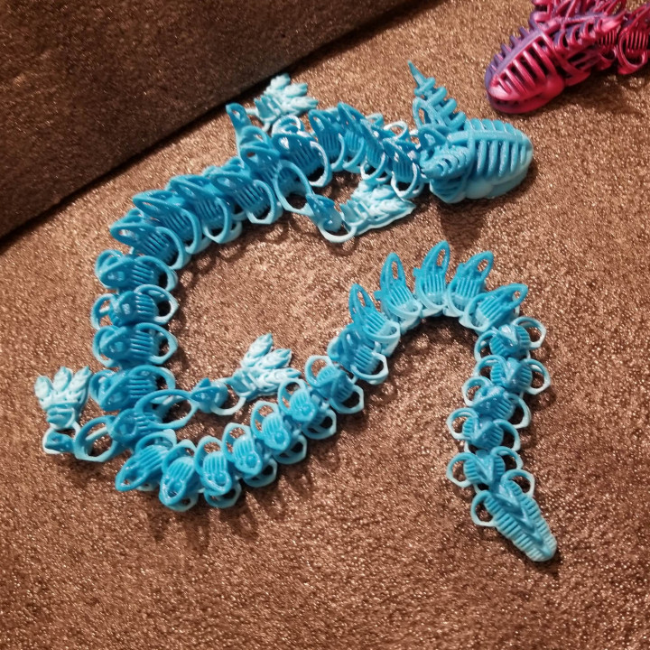 3D Printable Shakaworld3D Horned Rib Dragon by Shakaworld3D