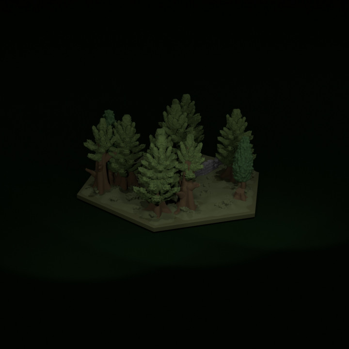 3D Printable Scenery Forest by Andy at MeepleForge