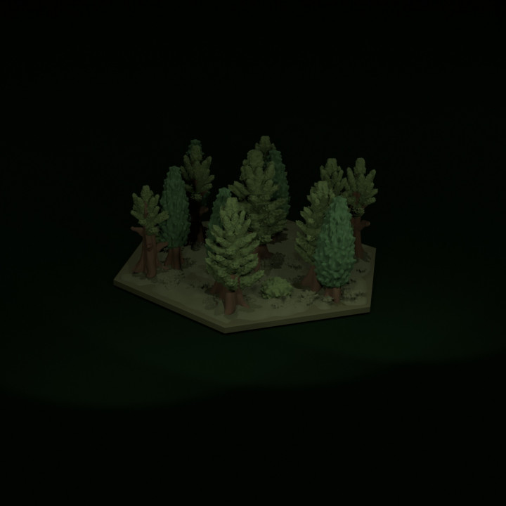 3D Printable Scenery Forest by Andy at MeepleForge