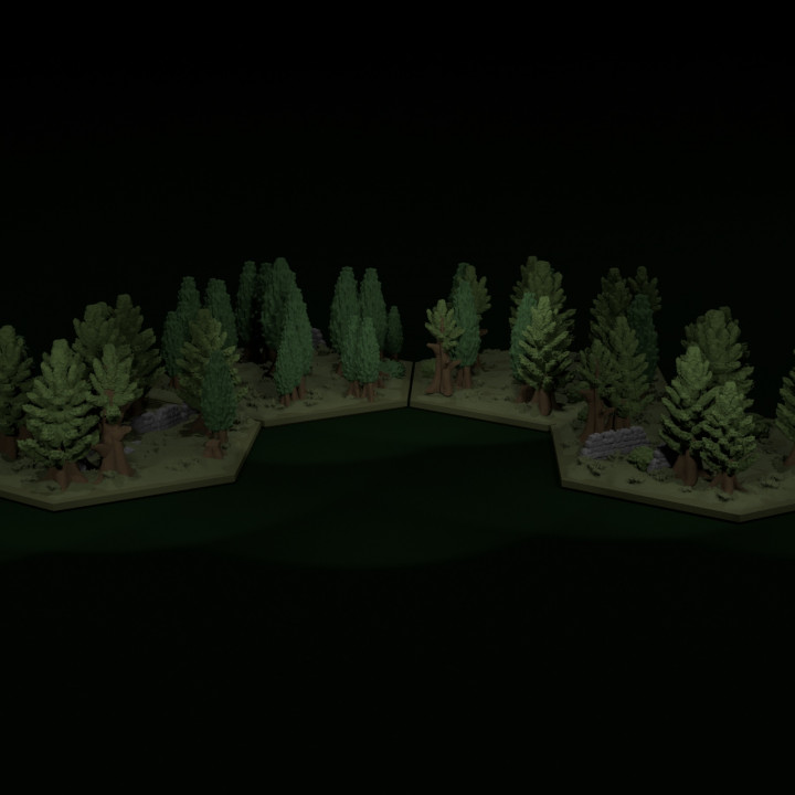 3D Printable Scenery Forest by Andy at MeepleForge