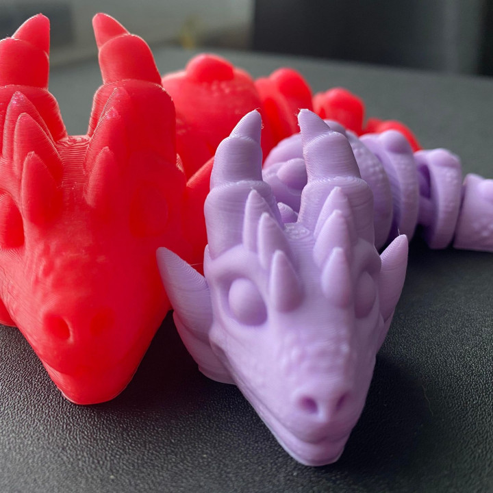 3D Printable Flexible Croissant Dragon by The Dragon's Den