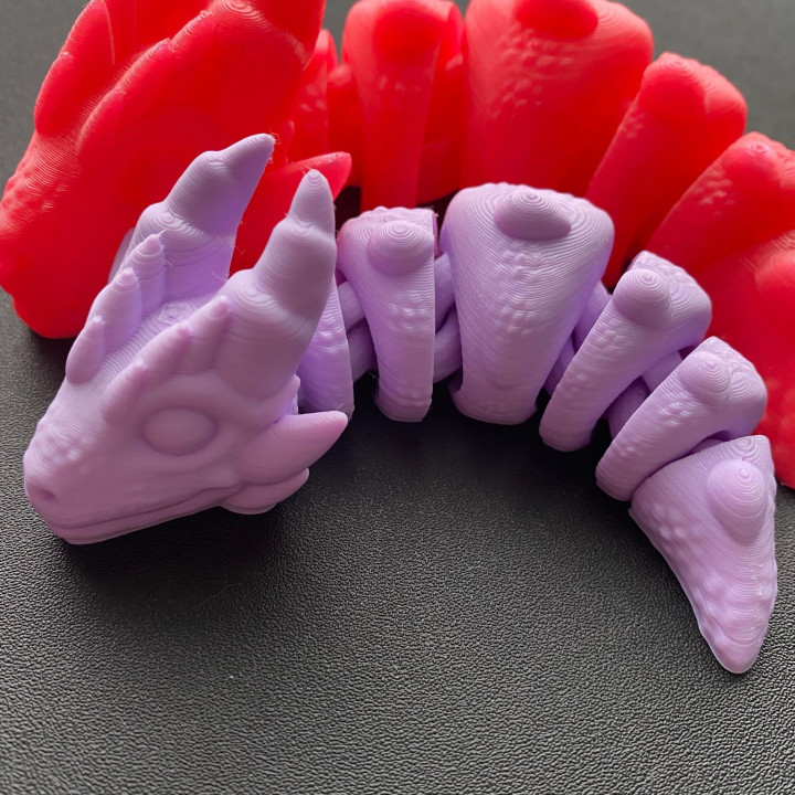 3D Printable Flexible Croissant Dragon by The Dragon's Den