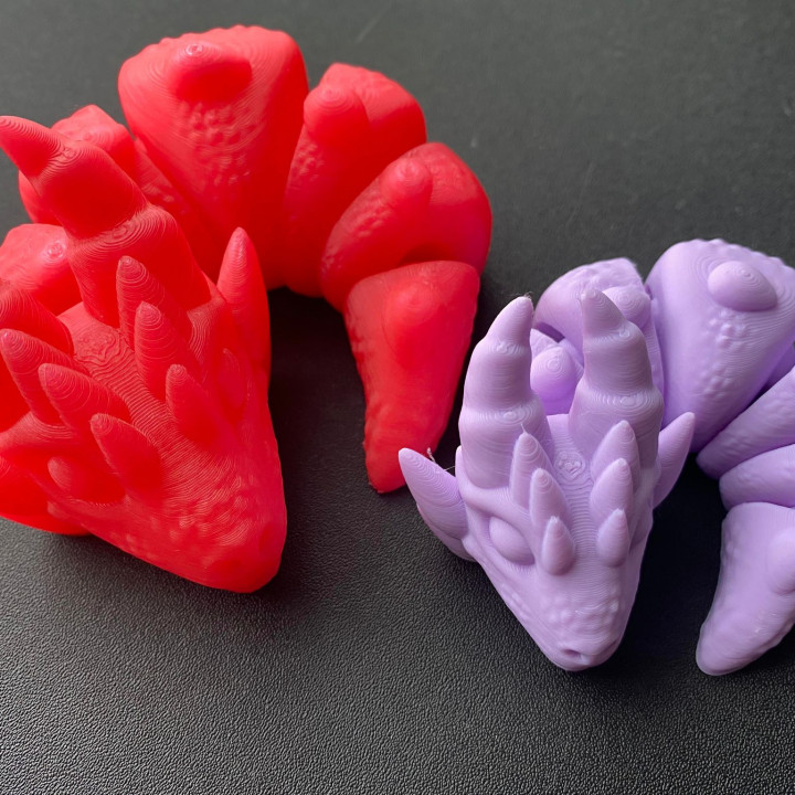 3D Printable Flexible Croissant Dragon by The Dragon's Den