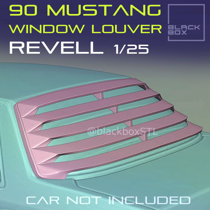 3D Printable Window LOUVER FOR 90 Mustang Revell 1/25th Modelkit by ...