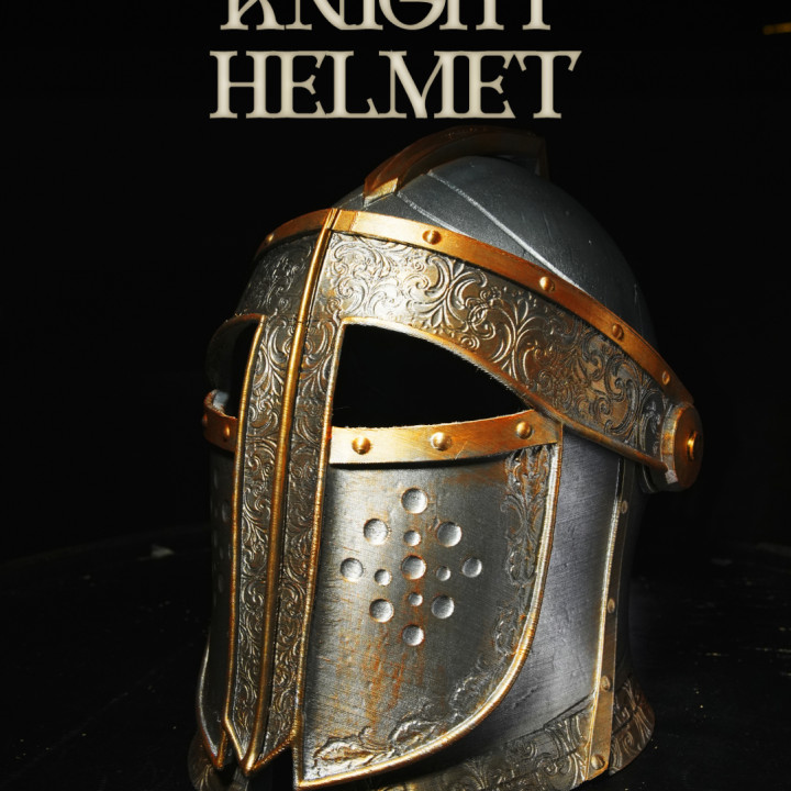 3D Printable 3D-Printed Knight Helmet by Stlflix
