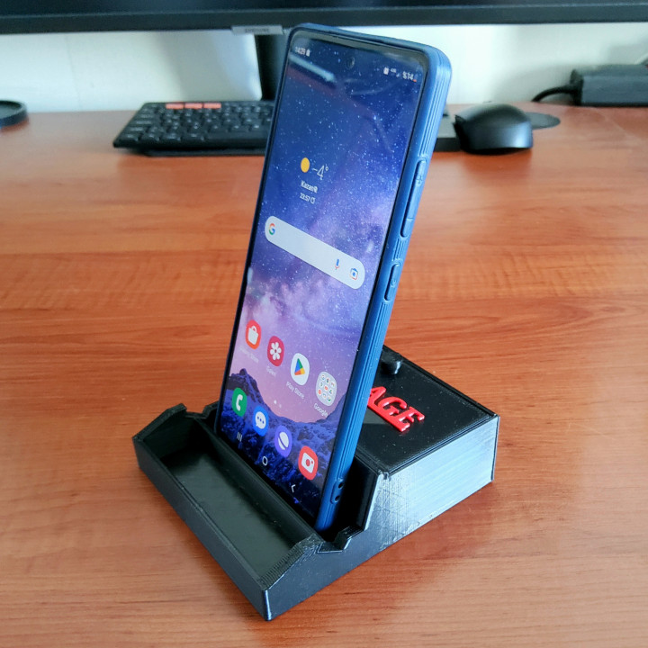 3D Printable Phone/Tablet Stand with Storage Box by gxl technic