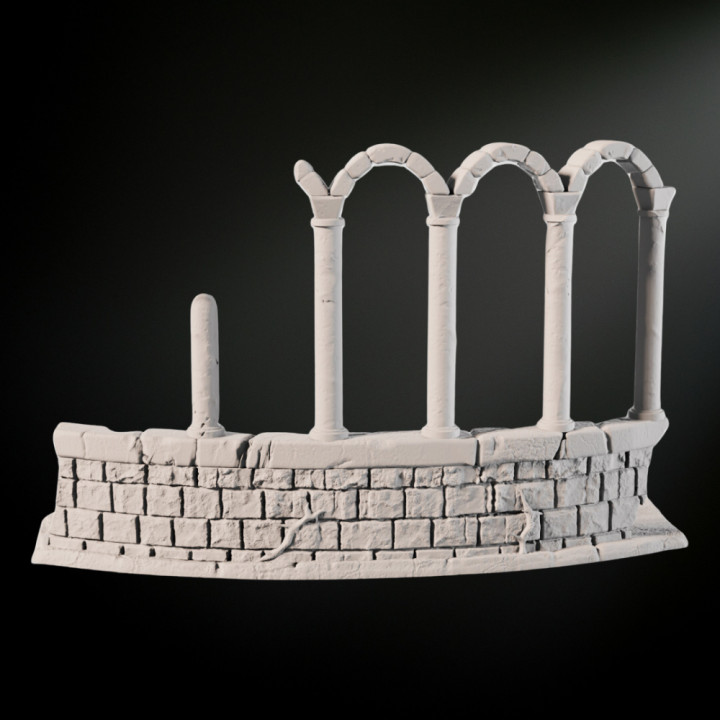 3D Printable Fantasy Medieval Ruined Columns by WargamesCo