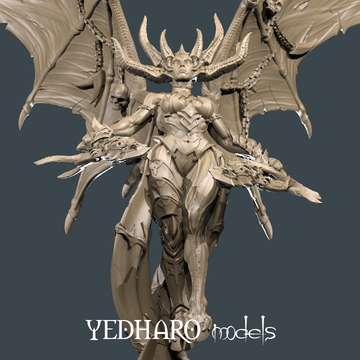 3D Printable Demon Queen Scale 30mm by Yedharo Models SL