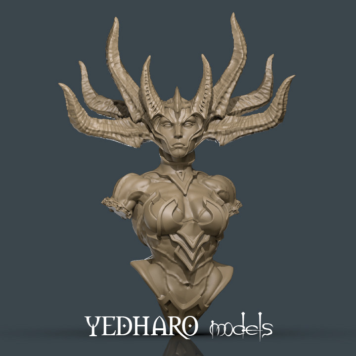 3D Printable Demon Queen Bust by Yedharo Models SL