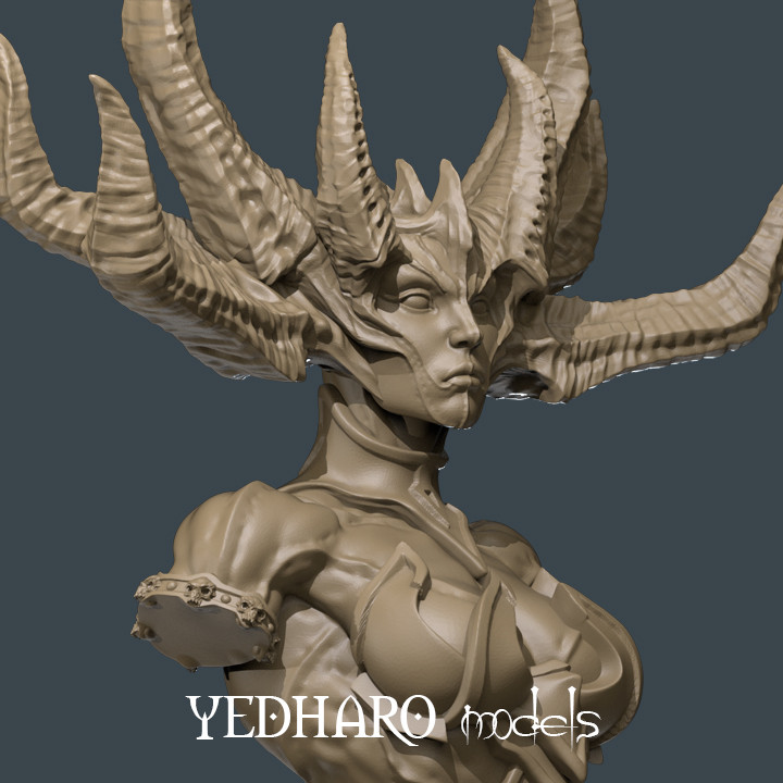 3D Printable Demon Queen Bust by Yedharo Models SL