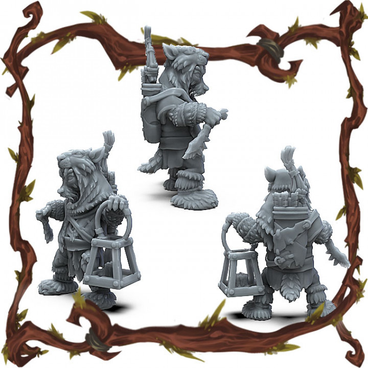 3D Printable Badgerfolk Ranger Garden Fable by RocketPigGames